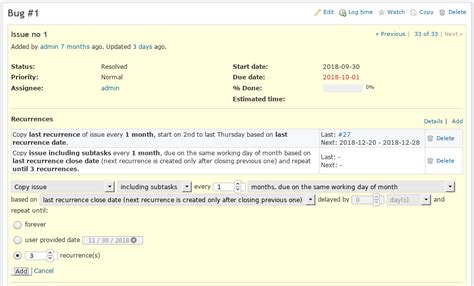 Screenshots Issue Recurring Issue Tracker