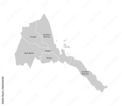 vector isolated illustration of simplified administrative map of