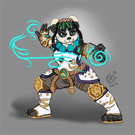 Lady Rossë — Sketching My Pandaren Monk With The Transmog That