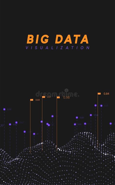Big Data Visualization Information Wave Technology Stock Illustration