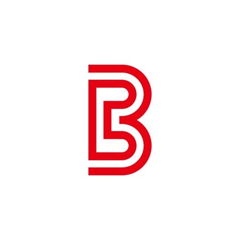 Letter Lb Linked Linear Simple Geometric Logo Vector Image