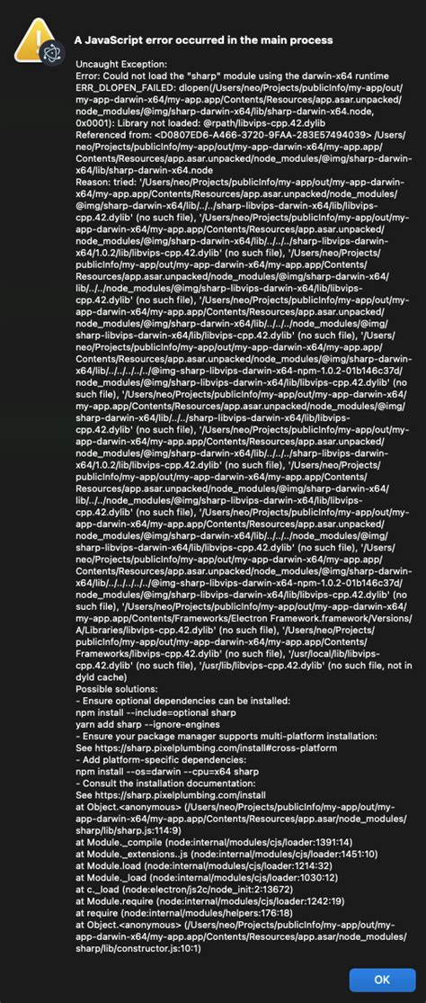Cannot Run A Packaged Electron Forge App · Issue 4116 · Lovellsharp