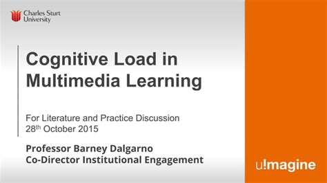 Cognitive Load In Multimedia Learning Ppt
