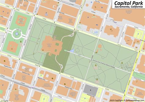 California State Capitol Map Capitol Park Map Sacramento