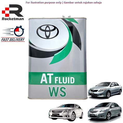 TOYOTA ATF WS AUTO TRANSMISSION FLUID 4 LITRE VIOS 2007 2015 ALTIS