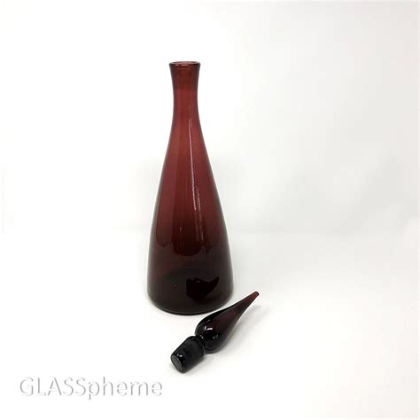 C1950s Blenko Winslow Anderson 920 Glass Decanter In Deep Amethyst
