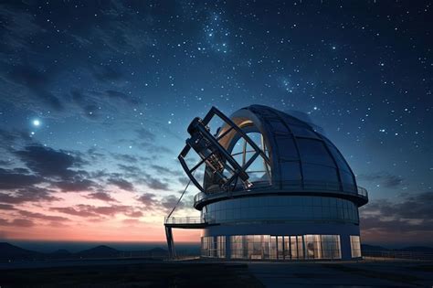 Premium Ai Image Astronomical Observatory In The Night 3d Rendering