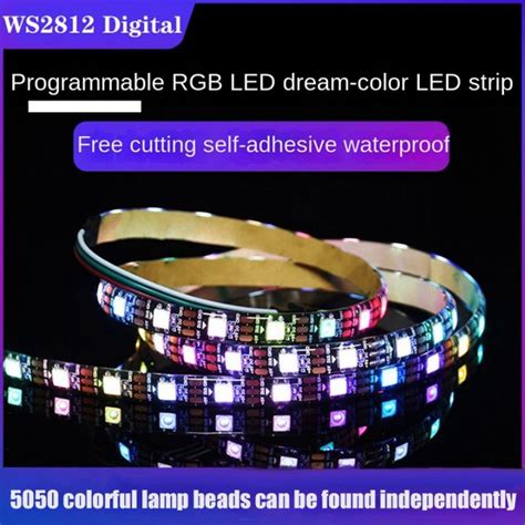 Ws2812 Rgb Lamp Strip 5050 Light Bead High Brightness Energy Saving Low Consumption Cutting