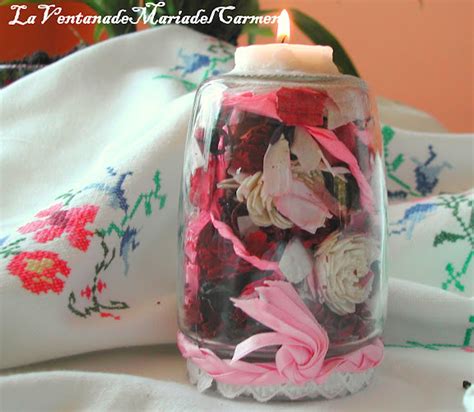 MANUALIDADES LA VENTANA DE MARIA DEL CARMEN RECICLADO PORTA VELAS