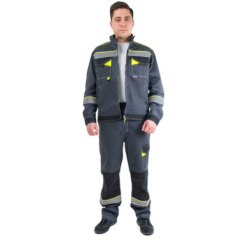 Костюм мужской рабочий Joker Корвет Коттон КБ 1 56 58 рост 170 176 см темно серый лимон — купить