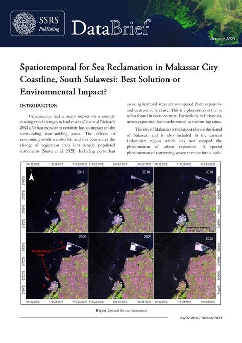 Spatiotemporal For Sea Reclamation In Makassar City Coastline South