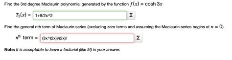 Solved Find The 3rd Degree Taylor Polynomial Generated By