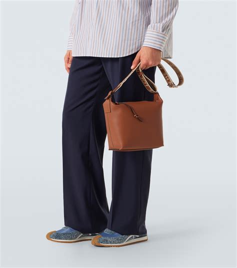 Cubi Small Leather Crossbody Bag In Brown Loewe Mytheresa