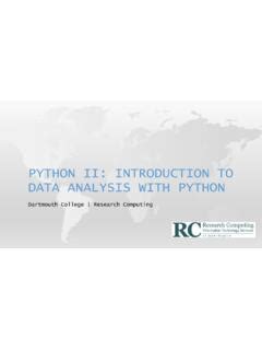 PYTHON II INTRODUCTION TO DATA ANALYSIS WITH PYTHON Python Ii Introduction To Data Analysis