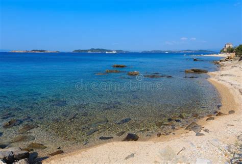 Ouranoupoli Coast Chalcidice Greece Stock Image Image Of Chalcidice