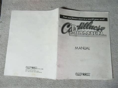 Cadillacs And Dinosaurs Capcom Arcade Game Manual 2005719929