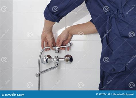 Repair Of A Water Tap Stock Image Image Of Plumber 107204149