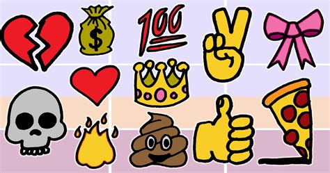 Draw And Color Cute Emoji Symbols Small Online Class For Ages 6 11
