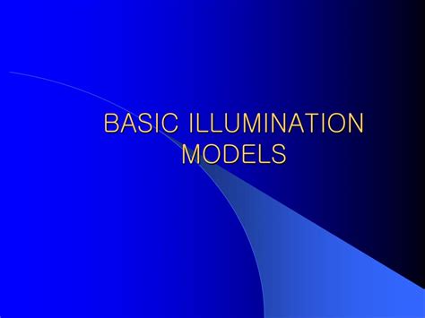 PPT Illumination Model Surface Rendering Method PowerPoint Presentation ID