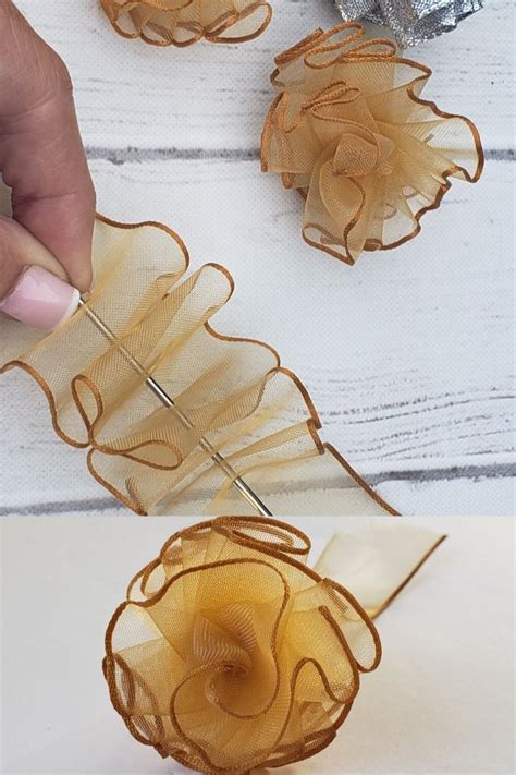 Flor FÁcil Con Cinta Hacer Rosas De Tela Hacer Flores De Tela