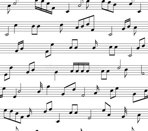Music Note Seamless Pattern Vector Background Orchestra Melody