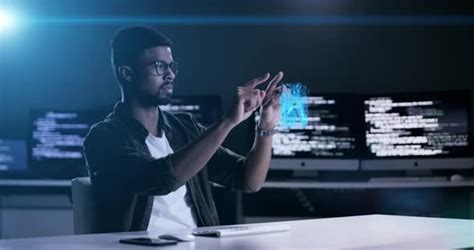 Programming Coding And 3d Dashboard At Night Of Computer Software Globe Or Application At