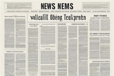 Premium Photo Newspaper Column Printed Sheet Of News Paper With