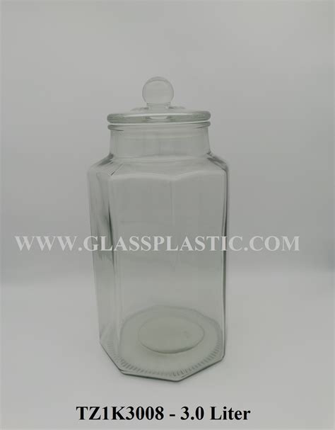 Hexagon Air Tight Glass Jar 30 Liter Glass And Plastic Sdn Bhd