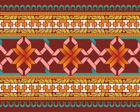 Seamless Colorful Textile Patterns With Intricated Interlacing Motifs