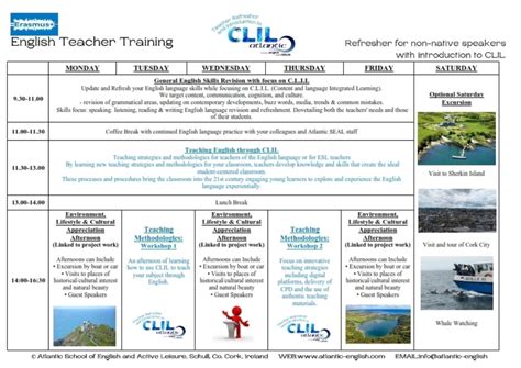 Atlantic Seal Teacher Training Introduction To Clil