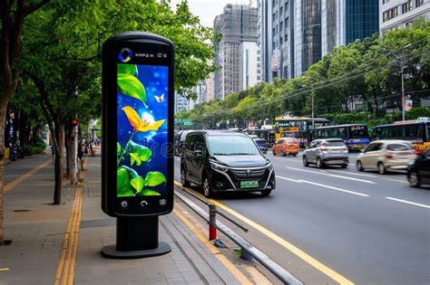 Advertising Board Digital Display Dynamic Content Allows For Rotating Ads And Real Time