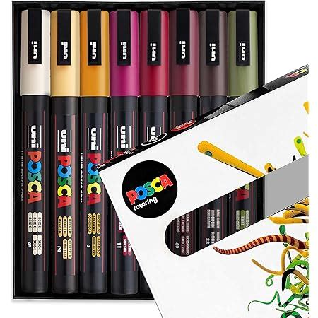 Posca Set di pennarelli Uni Posca PC M nelle tonalità autunnali con punta da mm in