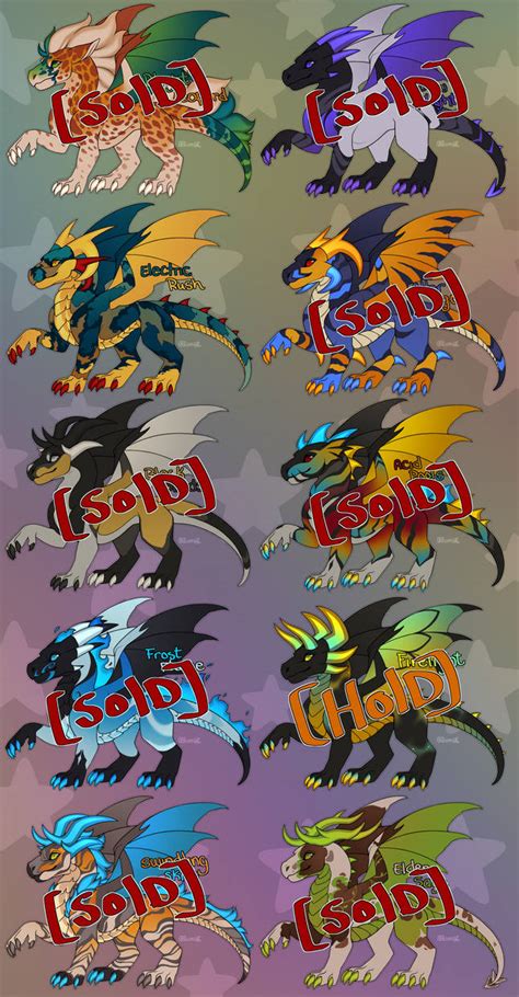 Dragon Adoptables 2 Closed By Zevanox On Deviantart