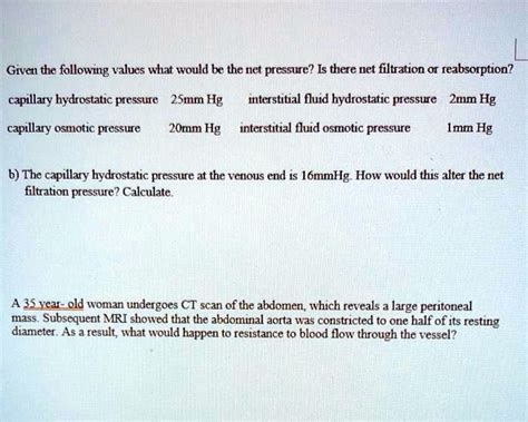 solved given the following values what would be the net pressure is