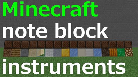 Minecraft Note Block Instruments Youtube