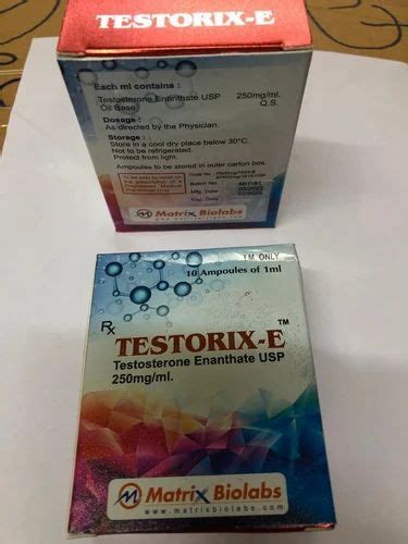Liquid 250mg Testorix E Injection For Increase In Strength Packaging