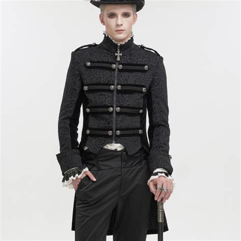 Victorian Goth Tailcoat With Baroque Ornamentation Boudoir Noir