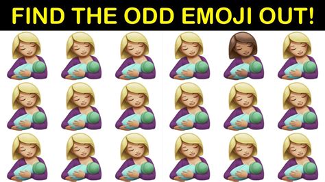 HOW GOOD YOUR EYES TRY YOURSELF FIND THE ODD EMOJI OUT YouTube