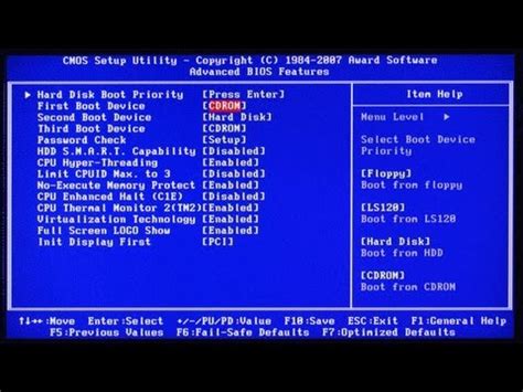 Configuración de la BIOS de un PC Parte 1 7 YouTube