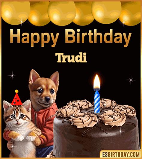 Happy Birthday Trudi  🎂 Images Animated Wishes【28 S】