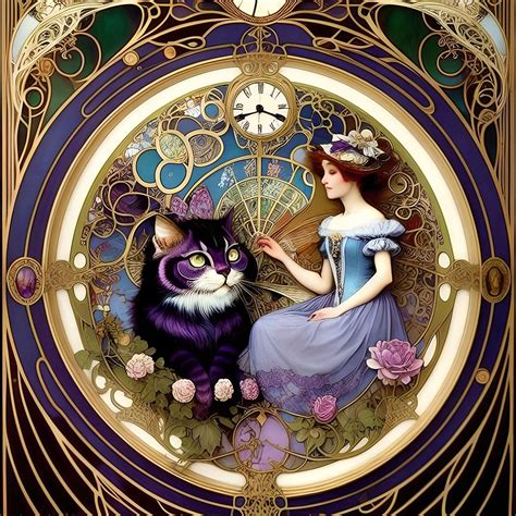 Download Alice In Wonderland Cheshire Cat Alice Royalty Free Stock