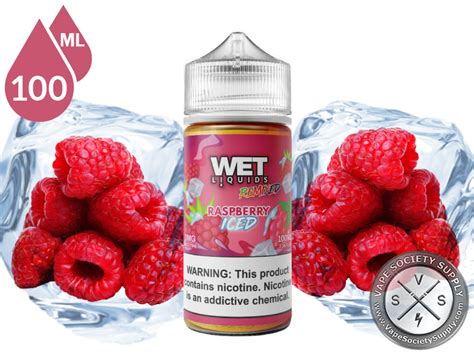 Raspberry Iced Wet Liquids Remixed 100ml ⋆ Vape Society Supply