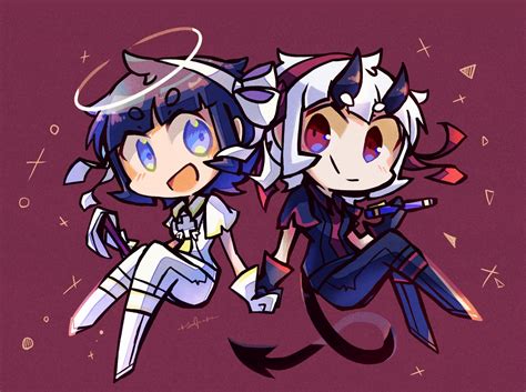 Angel Azazel And Demon Azazel Rhelltaker
