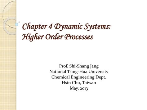 Ppt Introduction To Dynamic Systems Order Processes And Response Analysis Powerpoint