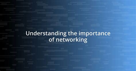 what i ve learned about networking nz