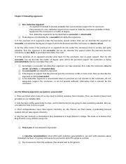 Chapter 3 Evaluating Arguments Chapter 3 Evaluating Arguments Non