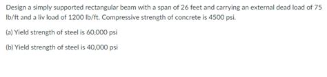 Answered Design A Simply Supported Rectangular… Bartleby