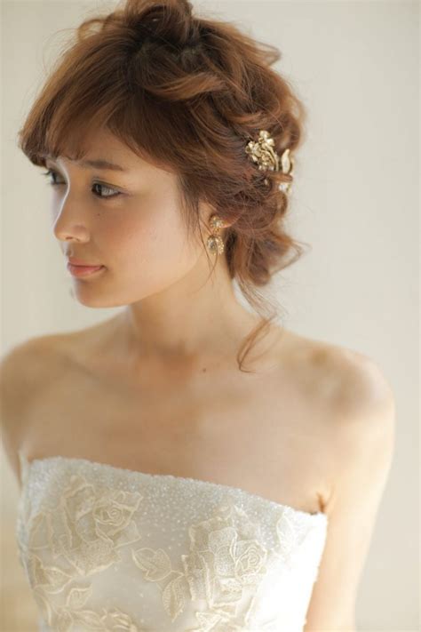 前髪のある花嫁さま必見！ウェディングドレスに似合う人気の前髪ヘアアレンジ ドレッシーズ