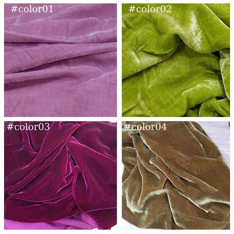 Pure Mulberry Silk Velvet Fabric By The Yard Luxury Silk Velvet For Dress Skirt High
