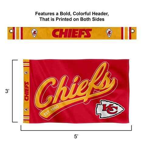 Kansas City Chiefs Script Logo Premium Flag State Street Products
